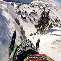 GoPro Snowmobile Cliff Jump