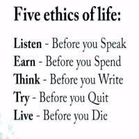 Five Ethics of Life - Big Geek Daddy