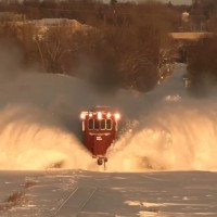 Trains Plowing Through Snow - Big Geek Daddy
